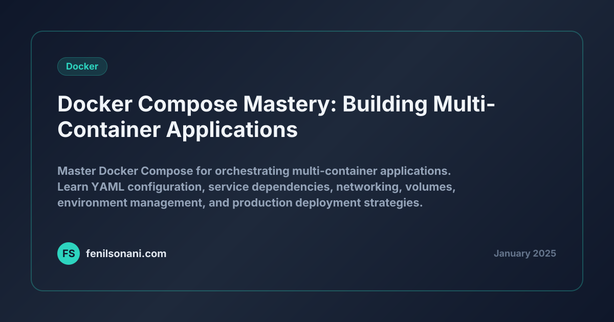 Docker Compose Mastery: Building Multi-Container Applications - Fenil ...