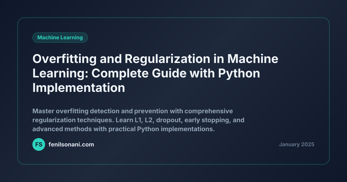 Overfitting and Regularization in Machine Learning: Complete Guide with ...