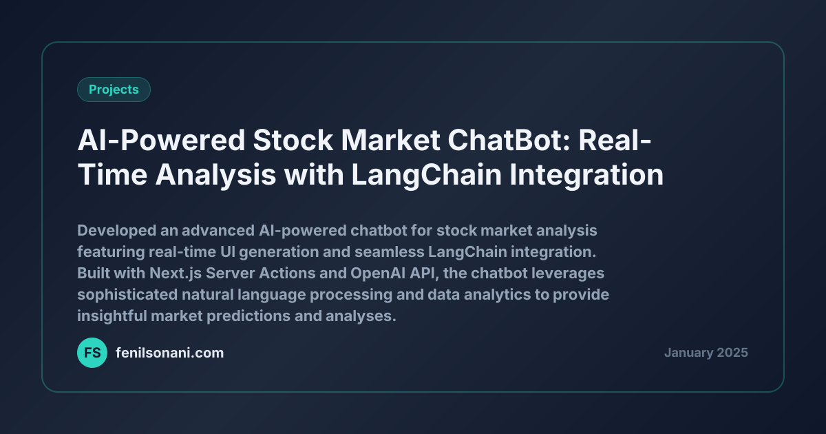 AI-Powered Stock Market ChatBot: Real-Time Analysis with LangChain ...
