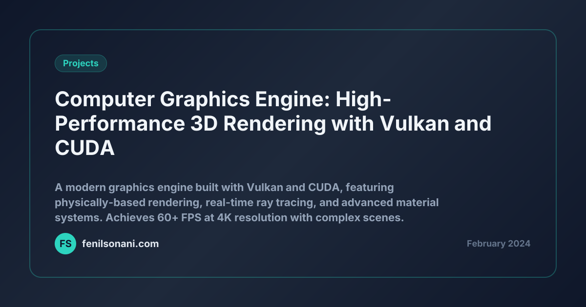 Computer Graphics Engine: High-Performance 3D Rendering with Vulkan and ...