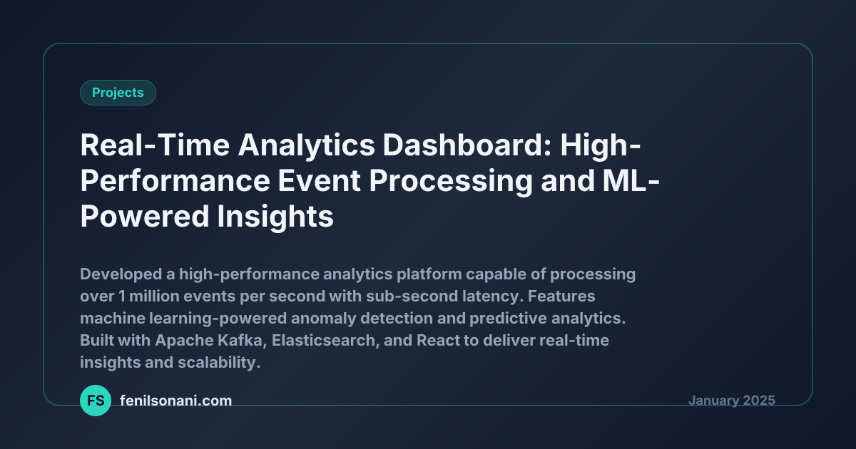 Real-Time Analytics Dashboard: High-Performance Event Processing and ML ...