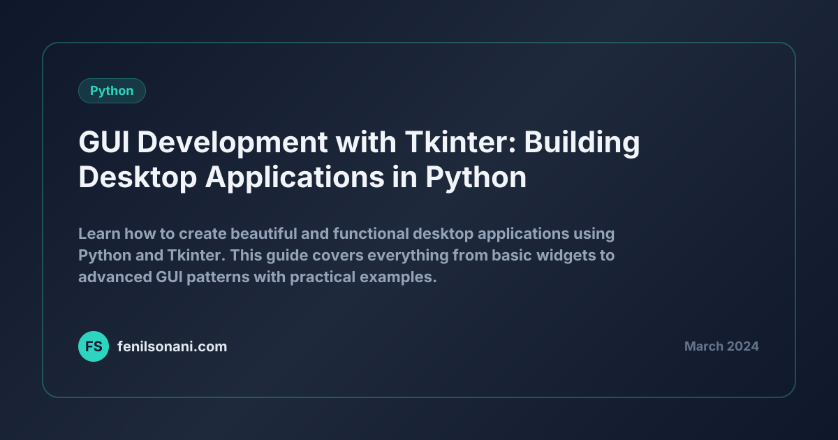 GUI Development with Tkinter: Building Desktop Applications in Python ...